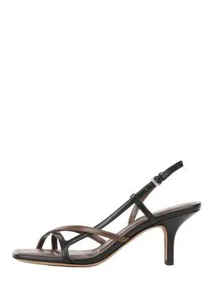Vince Lillian Leather Slingback Sandal Brown