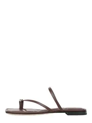 Vince Polli Leather Toe-Ring Sandal Brown