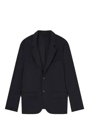 Emporio Armani Nylon Single-breasted Blazer Blue