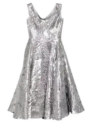 ISABEL SANCHIS All-over Floral Print Dress - Silver