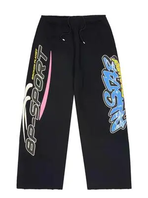 BROKEN PLANET Graphic-print Track Pants - Black