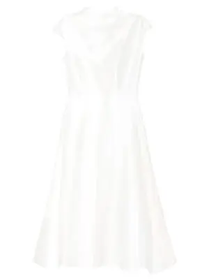 ISABEL SANCHIS Cap-sleeves Midi Dress - White