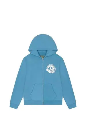 DENIM TEARS University Zip Hoodie - Blue