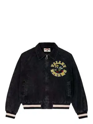 VALE FOREVER Embroidered Relaxed Fit Jacket - Black