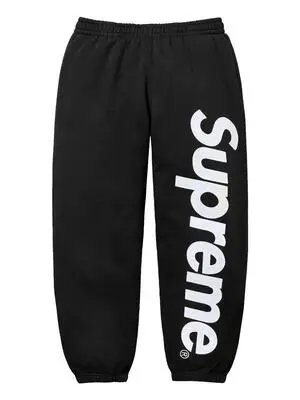 Supreme Satin-appliqué Track Pants - Black