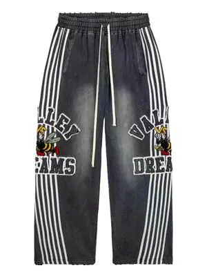 VALE FOREVER Forever Anthem Striped Track Pants - Grey