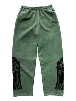 WARREN LOTAS Print Embroidery Track Pants - Green