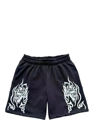 WARREN LOTAS Printed & Embroidered Shorts - Grey