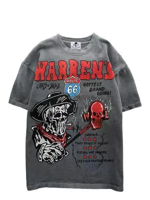 WARREN LOTAS Faded Print T-shirt - Grey