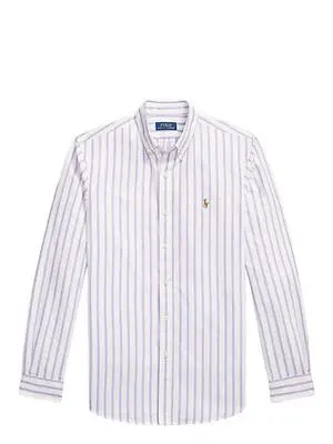 Polo Ralph Lauren Slim-fit Striped Oxford Cotton Shirt - 5149e Thistle White