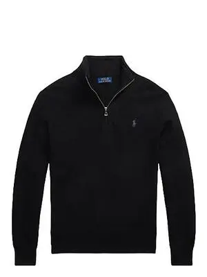 Polo Ralph Lauren Cotton Quarter-zip Jumper - Polo Black/tonal Pp