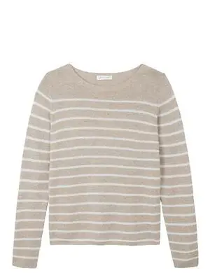 THE WHITE COMPANY Striped Wool-blend Jumper - Pebblemarl