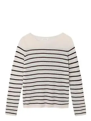 THE WHITE COMPANY Striped Wool-blend Jumper - Scandiwhte