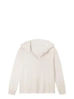 THE WHITE COMPANY Lightweight Cotton Slub Hoody - Lait