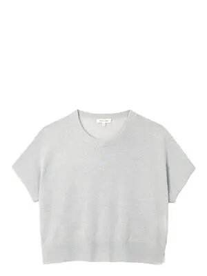 THE WHITE COMPANY Relaxed Linen-knit T-shirt - Baby Blue