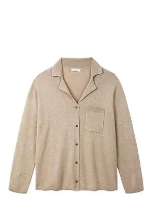 THE WHITE COMPANY Wool And Cashmere-blend Shirt - Wheat Dust