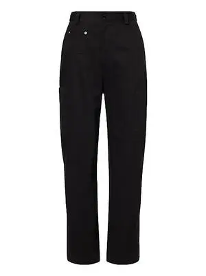 Givenchy Logo-embroidered Relaxed-fit Cotton Cargo Trousers - Black