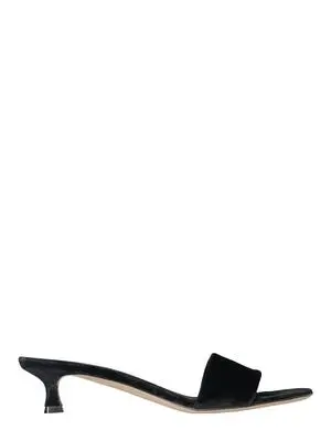 THE ROW Combo Two Velvet Slides - Black