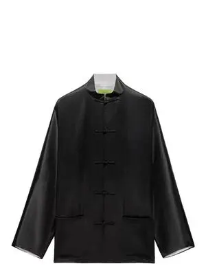 Shanghai Tang Knot-front Tang Jacket - Black