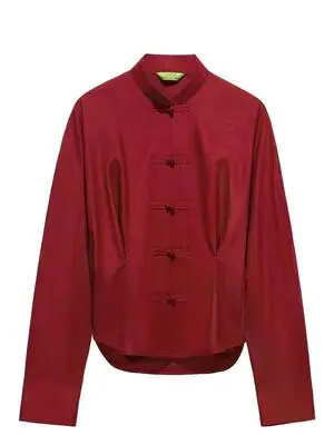 Shanghai Tang Silk Blouse - Red
