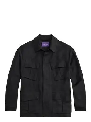 Ralph Lauren Purple Label Livingston Pocket Shirt Jacket - Black