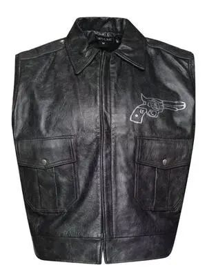EARTHLING VIP Leather Vest - Black