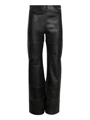 GRACE FAENA Studded Leather Trousers