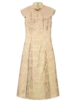 Shanghai Tang Sequin-embellished A-line Dress - Neutrals
