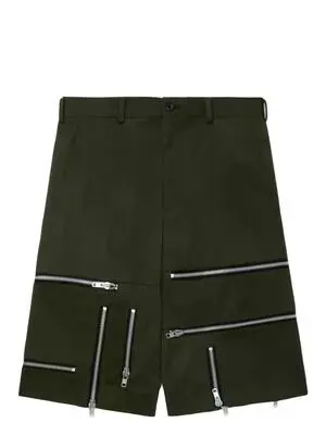 Comme Des Garçons Zipped Shorts - Green
