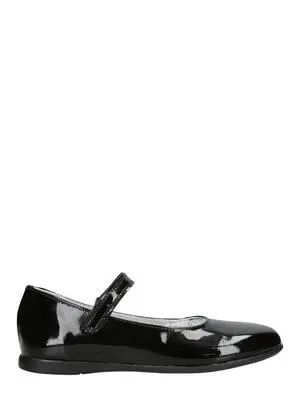 PAPOUELLI Patent Leather Evie Flats - Black