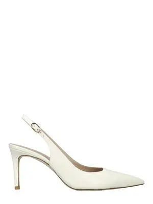STUART WEITZMAN Leather Slingback Pumps 75 - Ivory