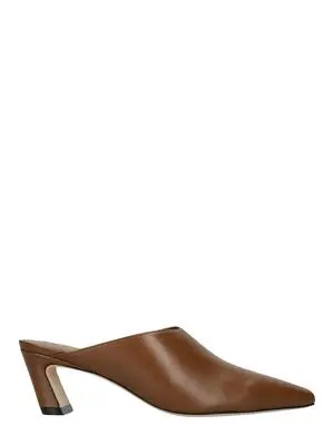 STUART WEITZMAN Leather Stassi Mules Brown