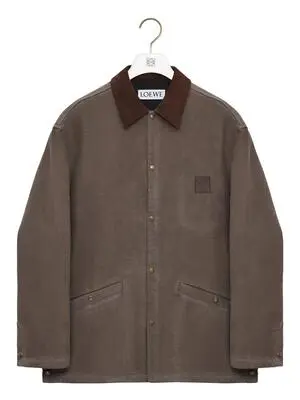 LOEWE Felt Leather-patch Overshirt