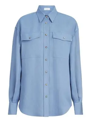 BRUNELLO CUCINELLI Twill Twin-Pocket Shirt