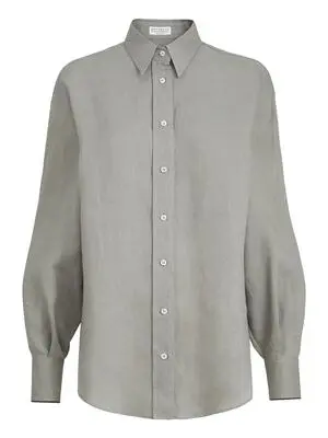 Brunello Cucinelli Linen Shirt - Brown