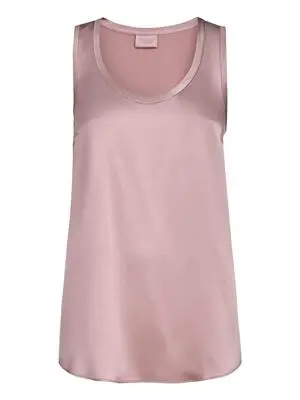 Brunello Cucinelli Stretch-silk Sleeveless Top - Pink