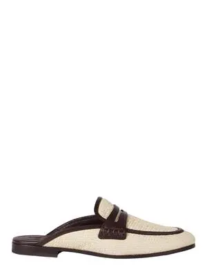 Brunello Cucinelli Techno Raffia Mules - Beige