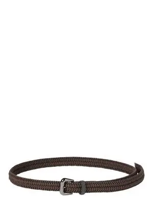 Brunello Cucinelli Braided Belt With Monili Detail - Brown