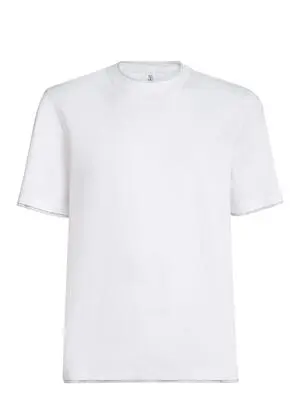 Brunello Cucinelli Cotton Jersey Faux-layered T-shirt White