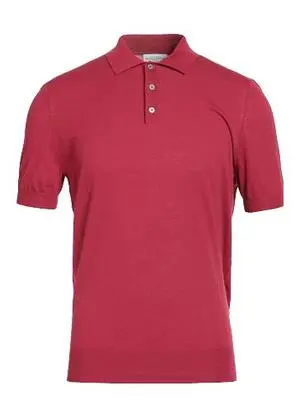 BALLANTYNE Cotton Knit Polo Shirt - Red