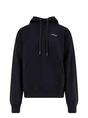 Off White Cotton Sweatshirt - Black