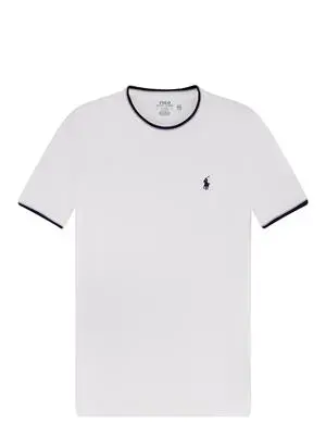 Polo Ralph Lauren Cotton Tshirt With Frontal Logo - White