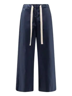 MAX MARA S MARA Argento Distressed Cotton Trousers