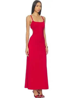SEVEN WONDERS Myla Braided Cut Out Maxi Dress - Red