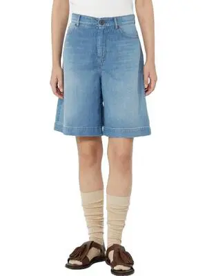 Max Mara Dozono Denim Shorts - Navy