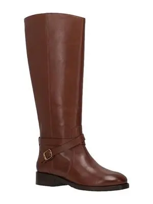Frye Melissa Belted Knee High Boots - Walnut