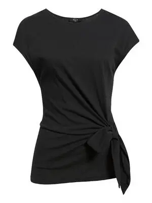 Rails Gabbie Side Tie Cotton Top - Black