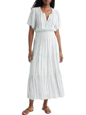 Rails Cannes Stripe Linen Blend Dress - Windward Stripe