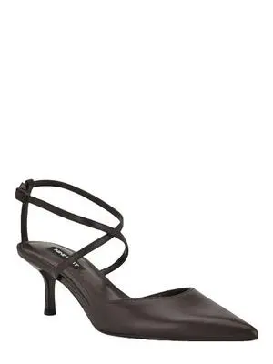 Nine West Idorna Ankle Strap Pumps Dark Brown