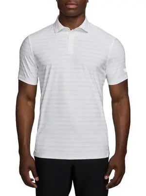 Nike Stripe Dri-fit Perforated Golf Polo White/photon Dust/white